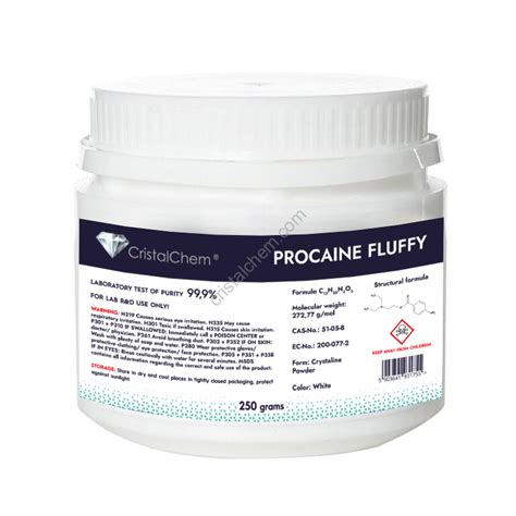 Procaine Hcl Fluffy 250g Pure 99 9 Reagent Cristalchem