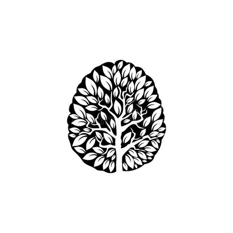 Brain Tree Icon Logo Design Element Isolated On White Background Stock Vector Illustration Of