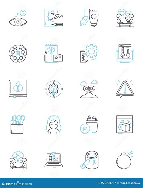 Designer Linear Icons Signs Symbols Vector Line Illustration Set 165755212
