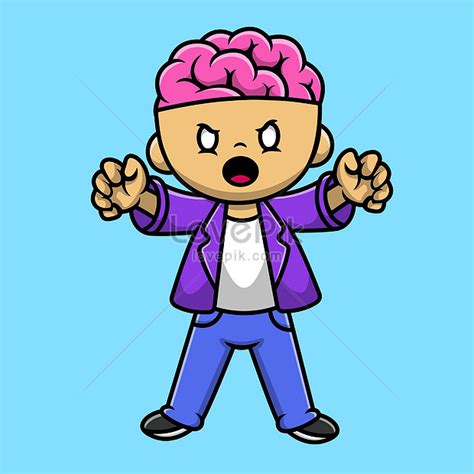 귀여운 소년 좀비 만화 벡터 아이콘 일러스트 레이 션 일러스트 무료 다운로드 Lovepik