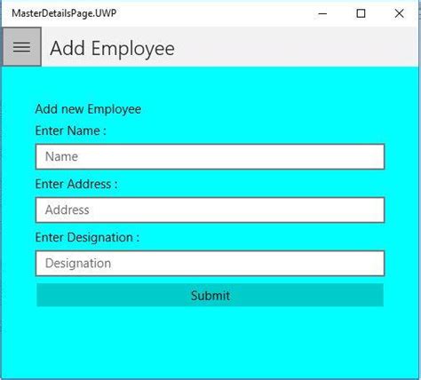 masterdetailpage in xamarin forms application