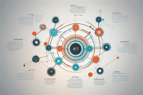 Premium Photo Technology Background Digital Connect System With Integrated Circles Network
