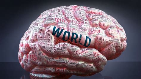 World And A Human Brain Stock Illustration Illustration Of Terms 247947439