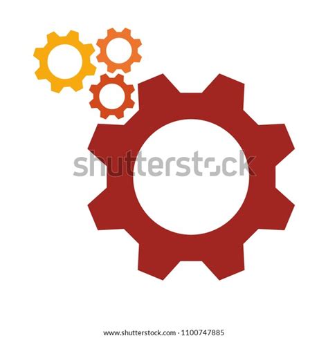 Cogs White Background Stock Vector Royalty Free 1100747885 Shutterstock