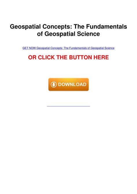 Ppt Pdfbook Geospatial Concepts The Fundamentals Of Geospatial