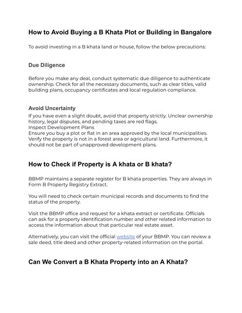 Ppt Investing In B Khata Properties In Bangalore A Safety Analysis