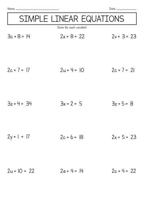 15 Pre Algebra 7th Grade Math Worksheets