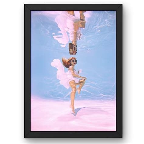 Underwater Women Wall Art Modern Picture Print Unframed