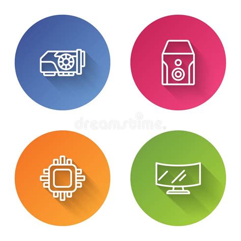 Set Line Video Graphic Card Uninterruptible Power Supply Processor