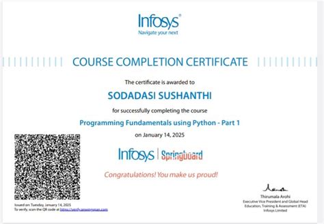 sodadasi sushanthi on linkedin pythonprogramming infosysspringboard upskilling coding…