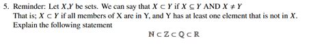 Solved Reminder Let X Y Be Sets We Can Say That XY If XY Chegg Com