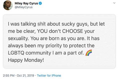Miley Cyrus Clarifies I Thought I Had To Be Gay Comment Amid Backlash