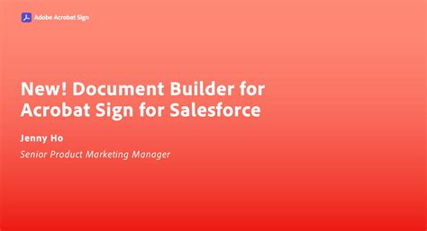 Adobe Acrobat Sign With Document Builder For Salesforce Video