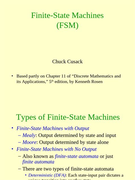 Finite State Machines Pdf Theory Of Computation Models Of Computation