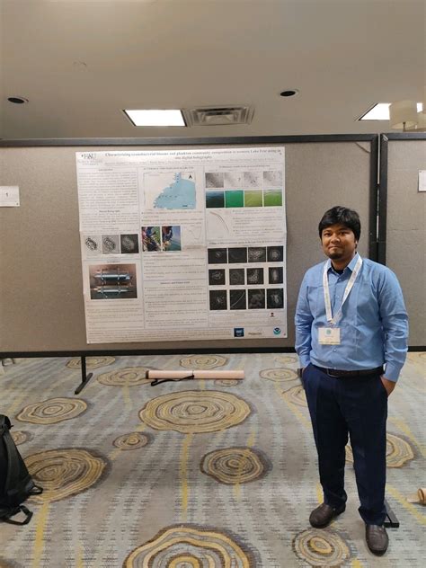 ahammad abdullah on linkedin presenting a research poster on hab