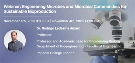 Webinar Engineering Microbes And Microbial Communities For Sustainable