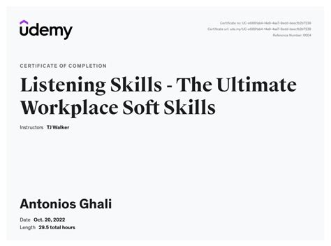 Antonios Ghali On Linkedin Udemy Course Completion Certificate
