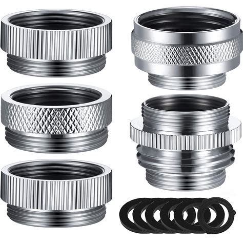 Faucet Adapter Kit 5pcs Kitchen Sink Brass Aerator Adapter Set Male Female Sink Faucet Adapter