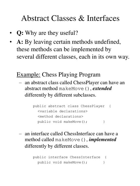 Ppt Abstract Classes And Interfaces Powerpoint Presentation Free Download Id6831917