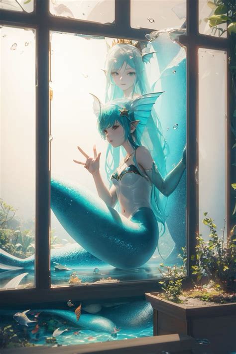 Русалка в аквариуме