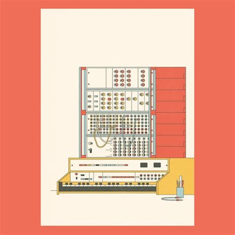 Moog Modular Art Print Analog Synth Vintage Graphic Home Etsy