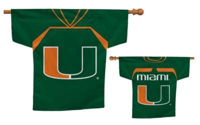 Miami Hurricanes Double Sided Jersey Banner [new] Ncaa Flag Sign Home