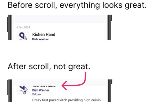 🐞 List Bug Small Scrolling Needed Before Screen Scrolls Get Help