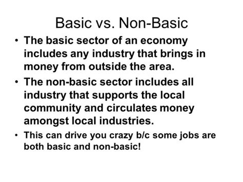 Examples Of Non Basic Industries Driving Local Economies