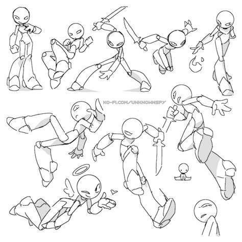 Dynamic Stickman Poses Esbozos Tutorial De Dibujo Cómo Dibujar Figuras