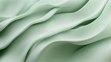 Soft Green Fabric Flowing Elegantly In Gentle Waves During Bright Daylight Stock Image Image