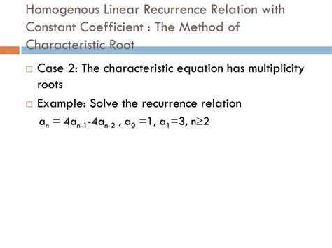 ppt chapter two recurrence relation powerpoint presentation id 2401165