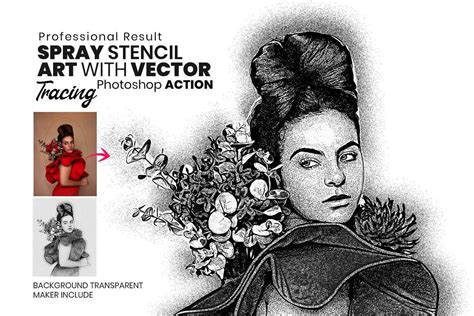 Photoshop Action Spray Stencil Art Photoshop Action