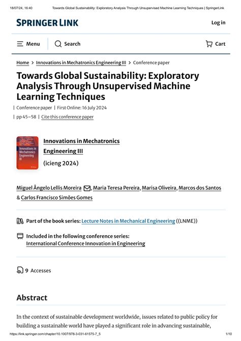 Pdf Towards Global Sustainability Exploratory Analysis Through Unsupervised Machine Learning