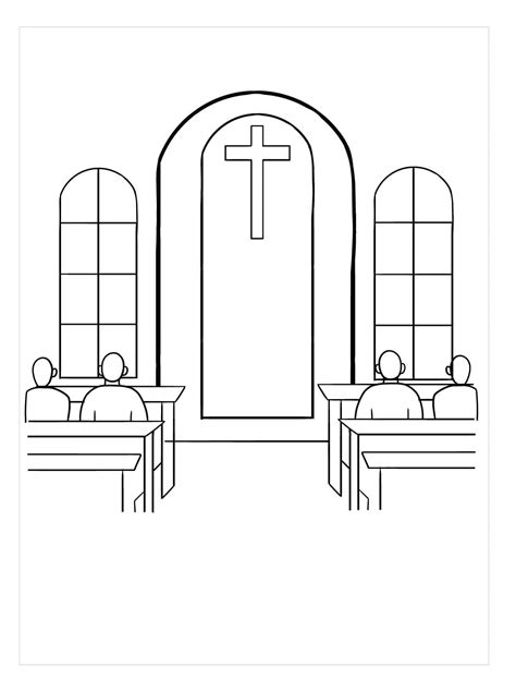 Gente Dentro De La Iglesia Para Colorear Imprimir E Dibujar Dibujos The Best Porn Website