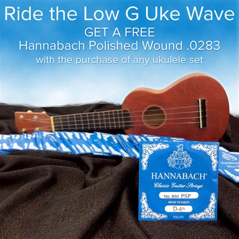 Hannabach Psp 8504ht Polished 4th String Low G Ukulele String
