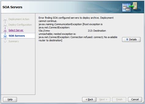 Oracle Soa Jdeveloper Connectexception Connection Refused