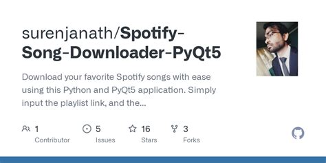 Github Surenjanathspotify Song Downloader Pyqt5 Download Your Favorite Spotify Songs With
