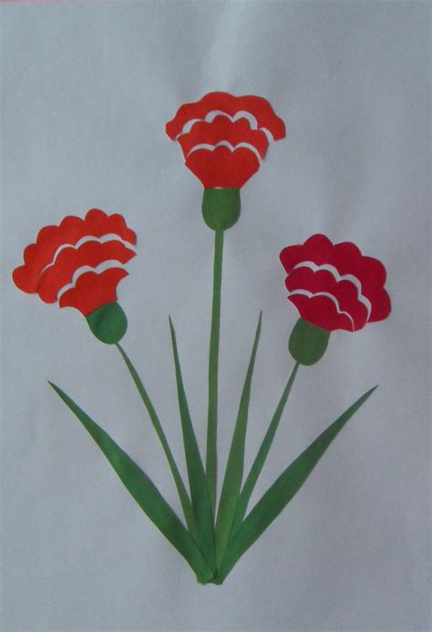 Аппликация цветы пошаговый мастер класс создания аппликации из цветной бумаги и картона фото