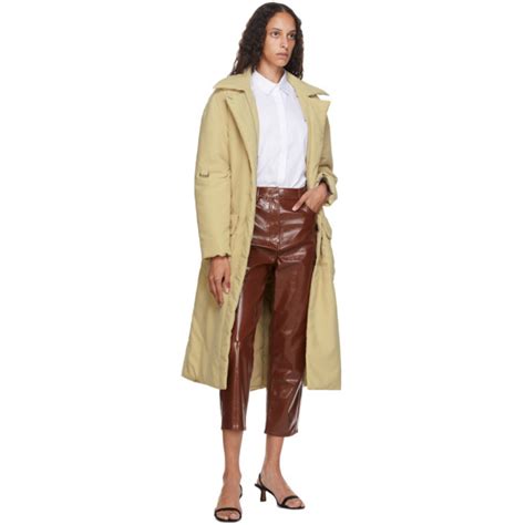Tibi Tan Clyde Padded Trench Coat Tibi