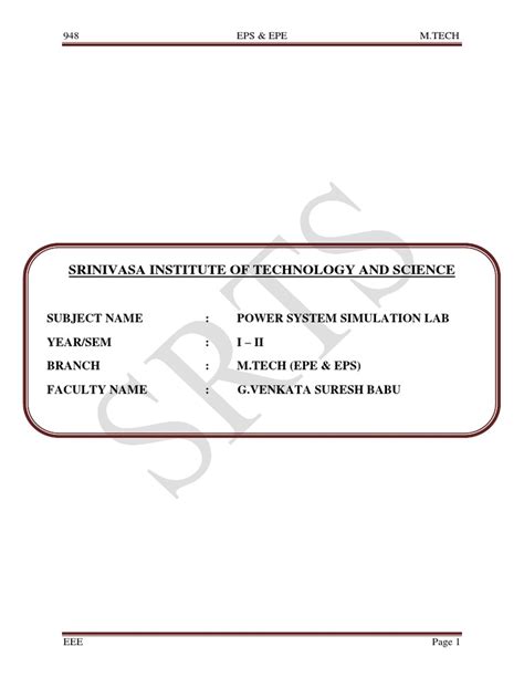 Simulation Lab Manual Pdf Electrical Network Matlab