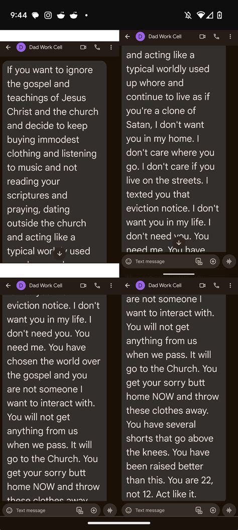 My Mormon Dad Texted Last Night R Exvangelical