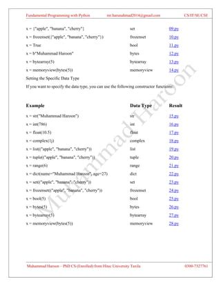 Lecture Fundamental Programming With Python Language PDF