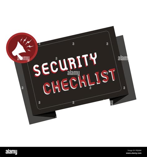 Text Sign Showing Security Checklist Conceptual Photo Protection Of