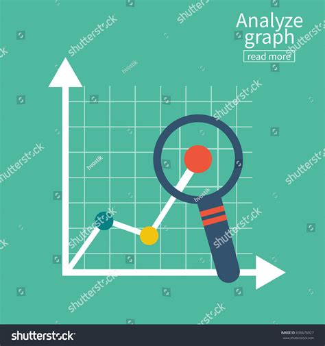 Analyze Graph Report Growth Magnifying Glass Stock Vector Royalty Free 636676927