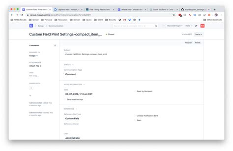 invalid field name compact item print when opening invoices