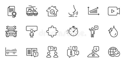 Outline Set Of Inspect Augmented Reality And Environment Day Line Icons For Web Application