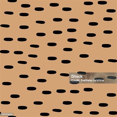 손으로 그린 작은 대시 패턴입니다 브러시로 그린 얼룩 및 반점 베이지 배경에 순진한 완벽 한 패턴입니다 간단한 벡터 일러스트 레이 션 가능성에 대한 스톡 벡터 아트 및 기타