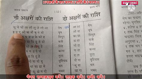 राशि नक्षत्र और उनके 4 चरण अक्षर। Rashi Nakshatra Aur Aur Unke Char