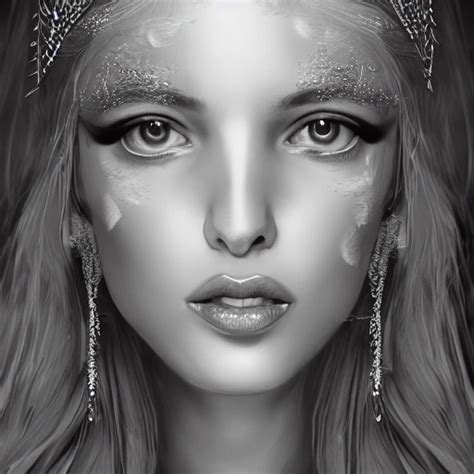 Hyper Realistic Portrait Of Sexy Girl Having A Feather Cap A C Arthub Ai