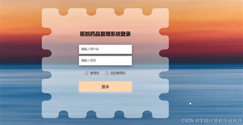 【开题报告】基于springbootvue医院药品管理系统（程序源码论文 计算机毕业设计 Csdn博客